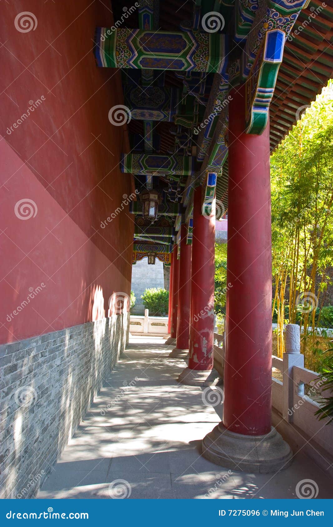 The Old Chinese Style Hall Way Stock Photo - Image of room, hall: 7275096
