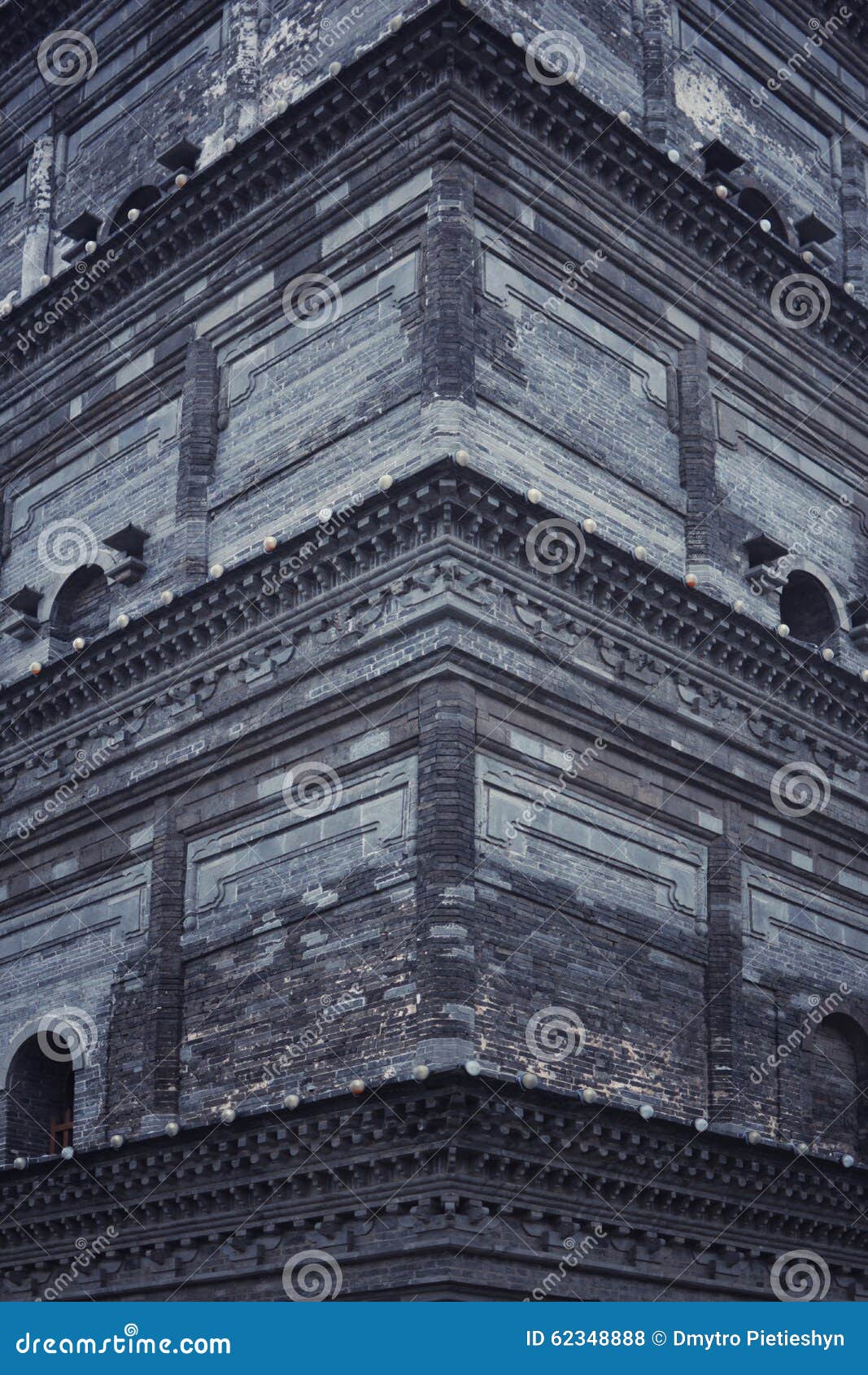 Old chinese tower stock photo. Image of ancient, facture - 62348888