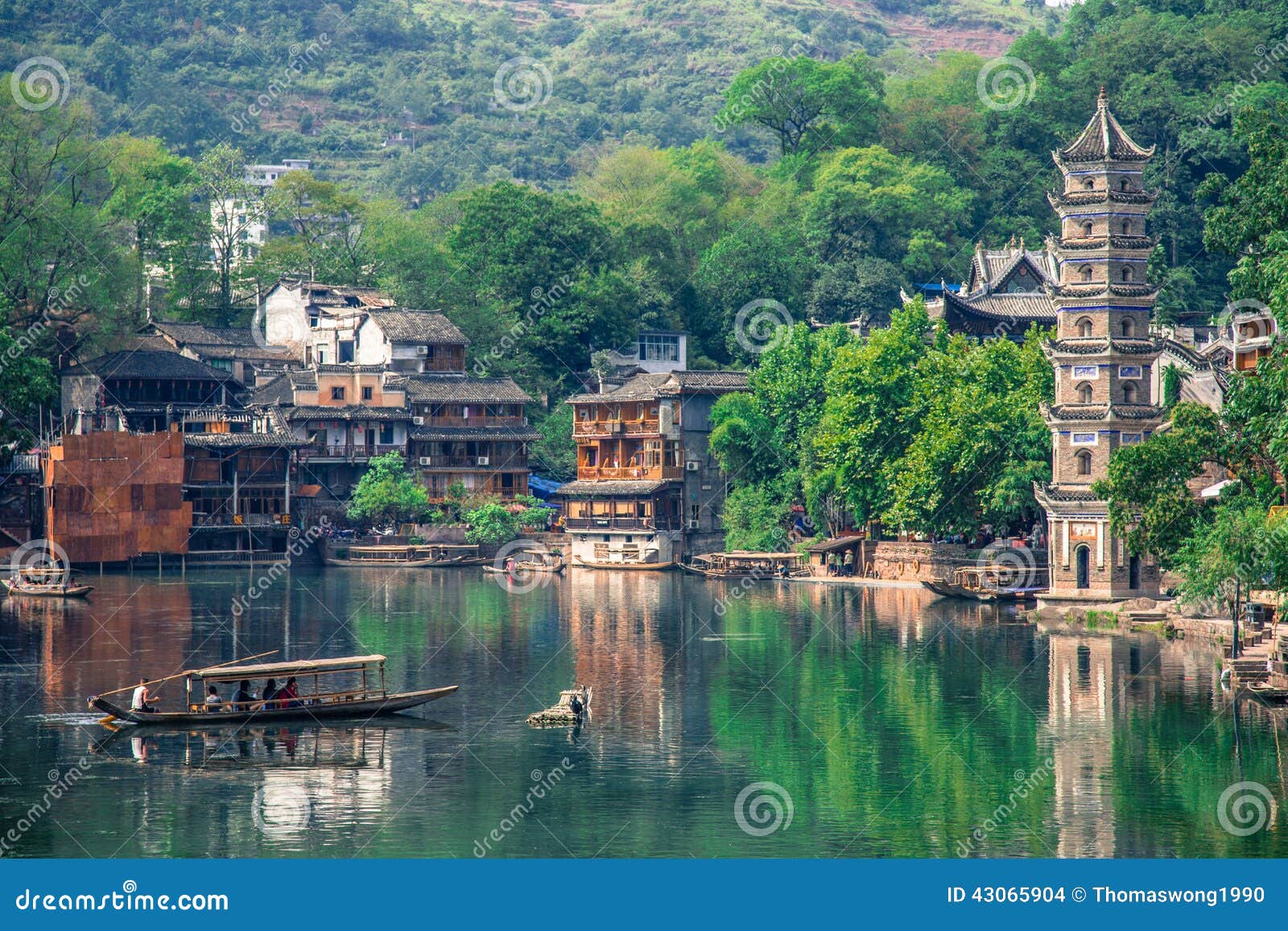 Old Chinese Traditional Town Editorial Stock Image - Image of nice ...