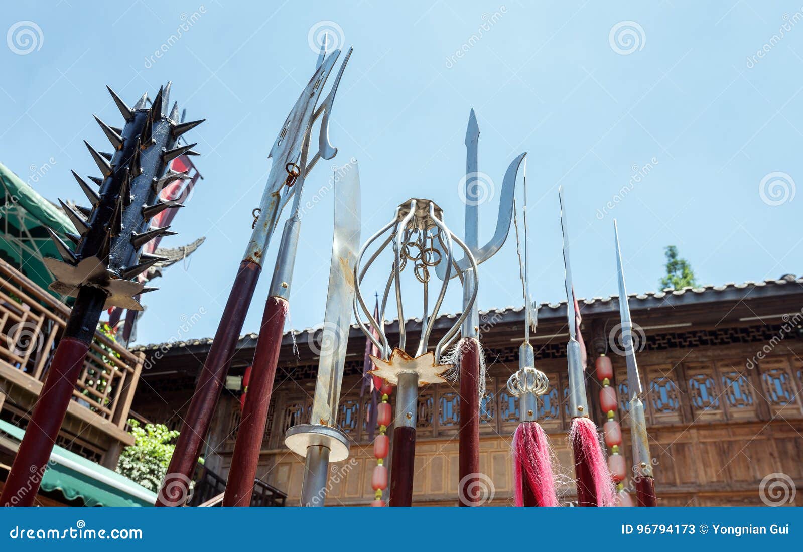 Old Chinese weapon stock image. Image of medieval, defence - 96794173