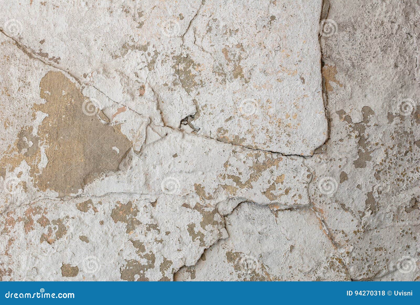 Old Chipped Plaster on the Concrete Wall, White Background, Texture ...