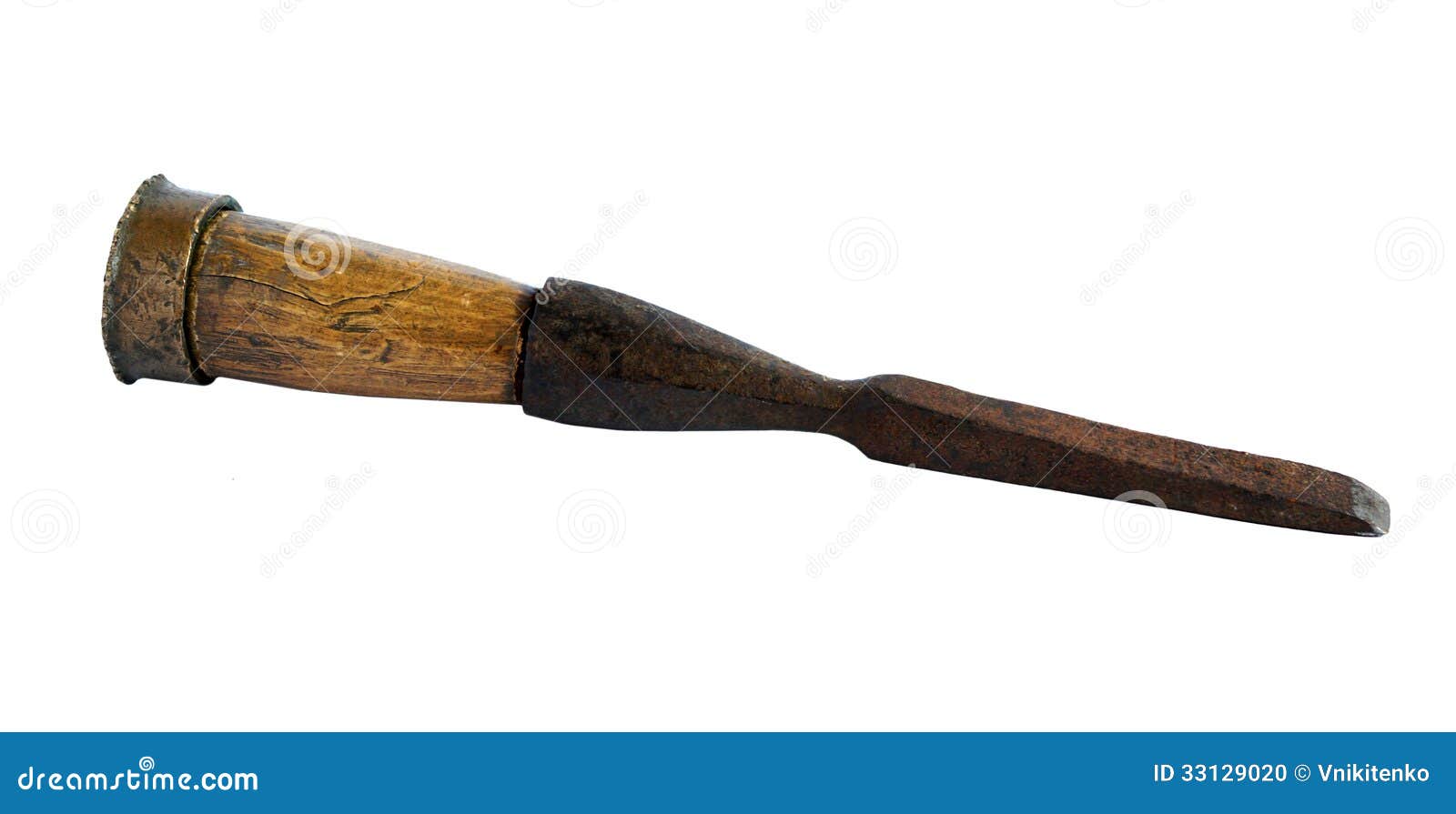 Old Chisel Isolated on White Stock Photo - Image of iron, household ...