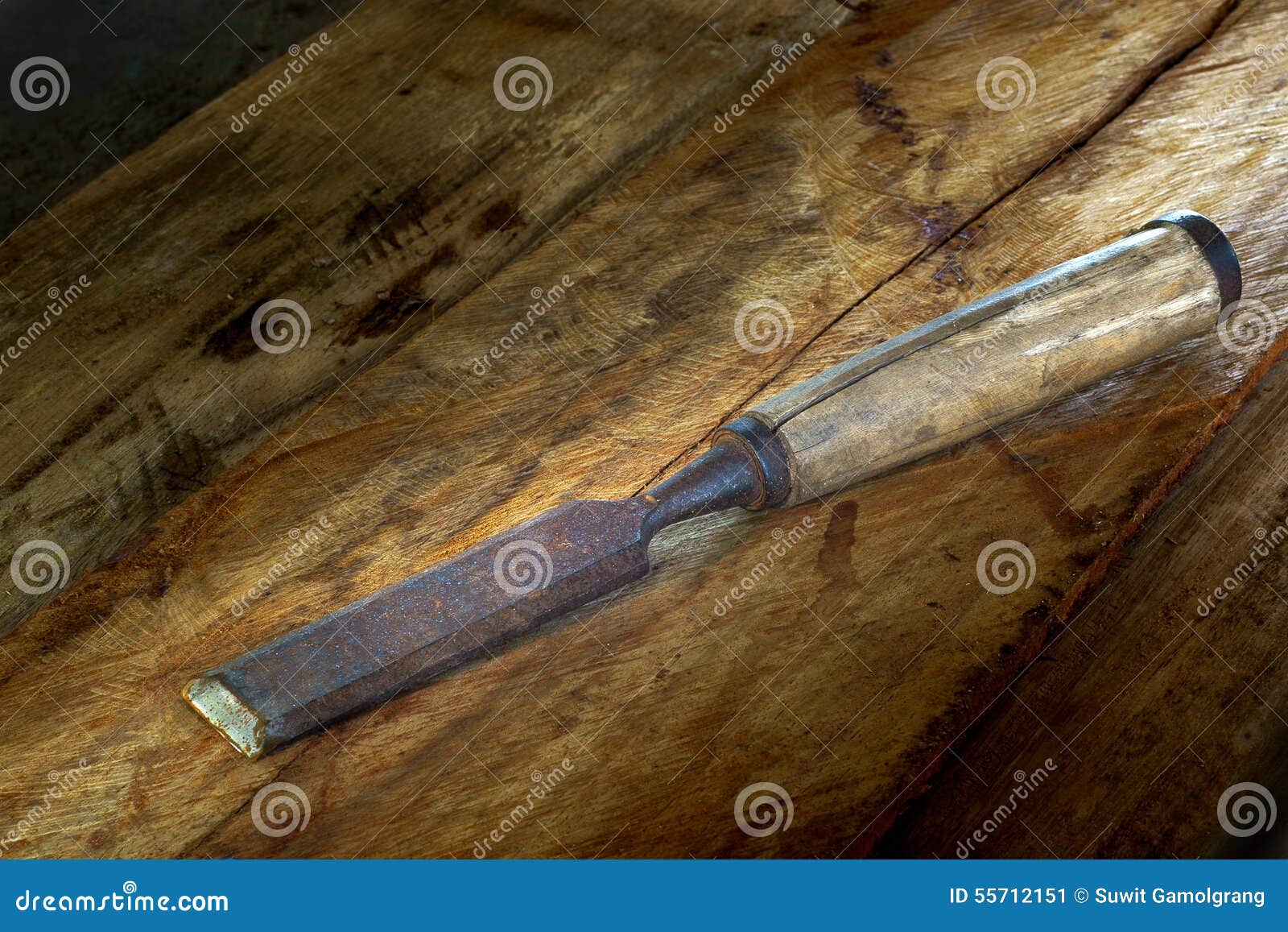 Old Chisel in Vintage Wood Tools Stock Image - Image of shaving ...