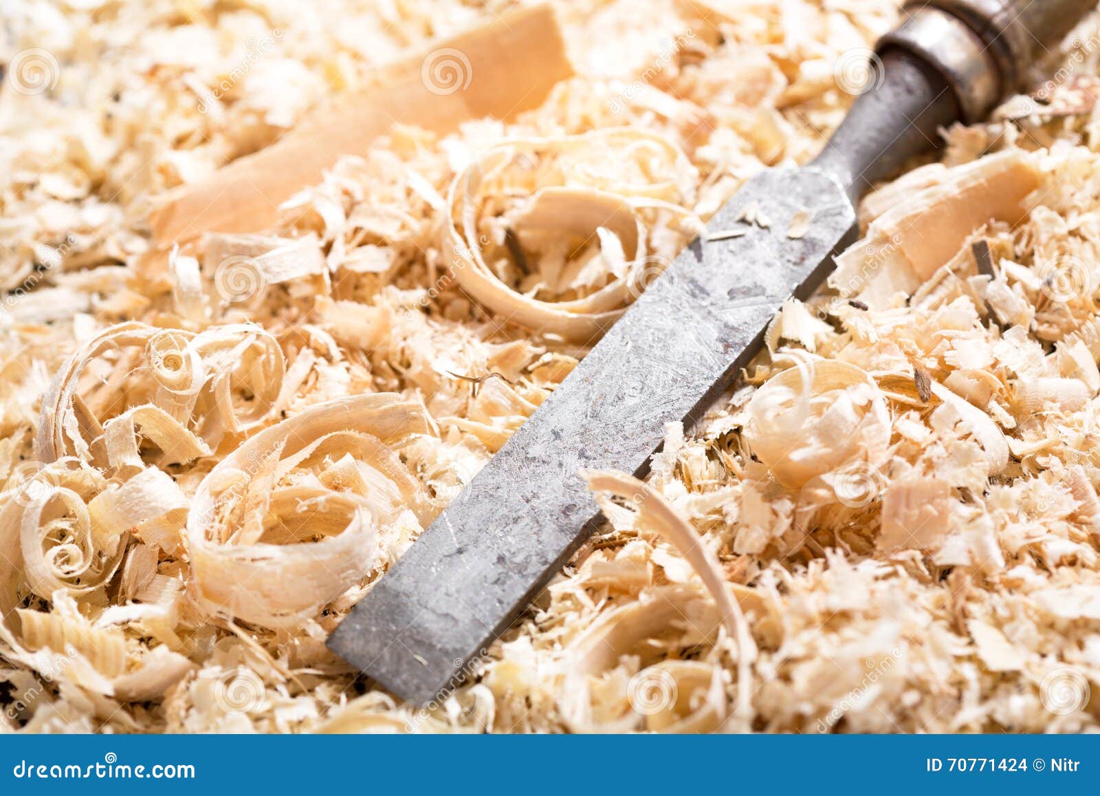 Old Chisel and Wood Shavings Stock Photo - Image of equipment, rough ...