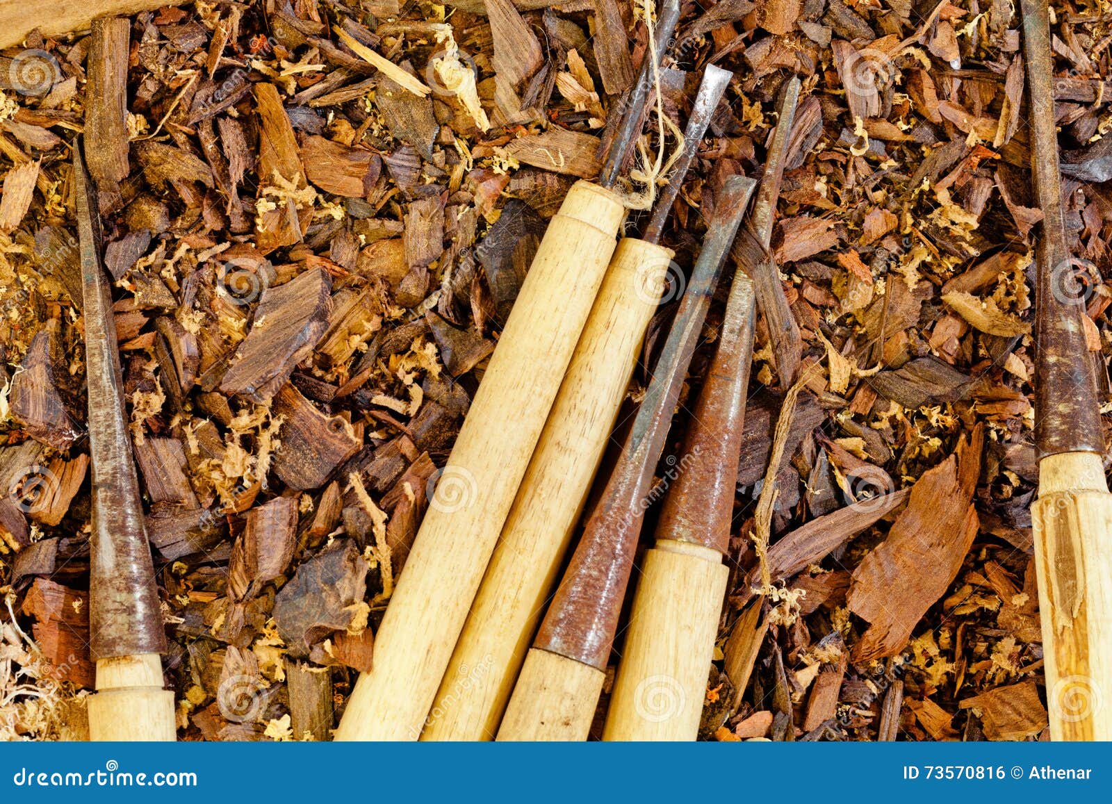 Old chisels in Workbench stock photo. Image of antique - 73570816