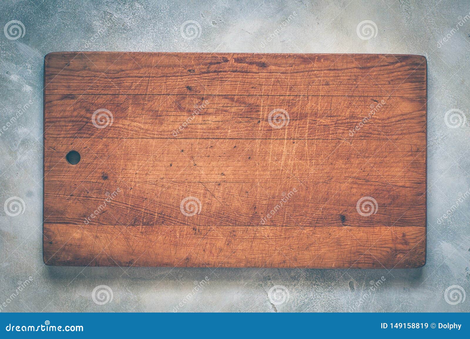 Old Chopping Board on Grey Background Stock Image - Image of chopping ...