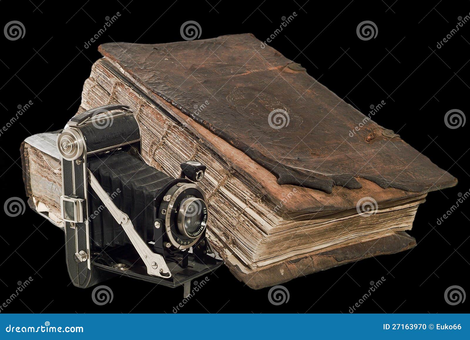 The Old Christian Bible Near the Ancient Camera Stock Photo - Image of ...