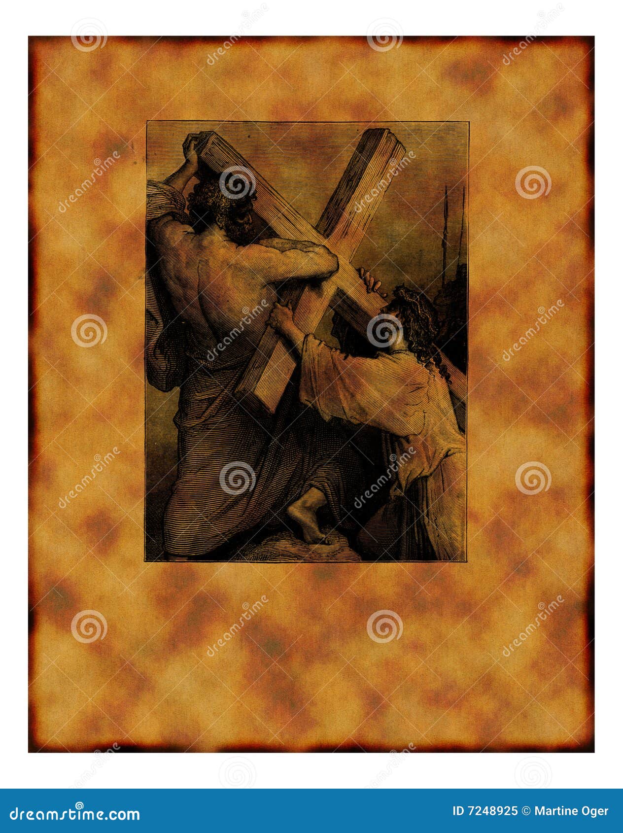 Old Christian parchment stock image. Image of weathered - 7248925