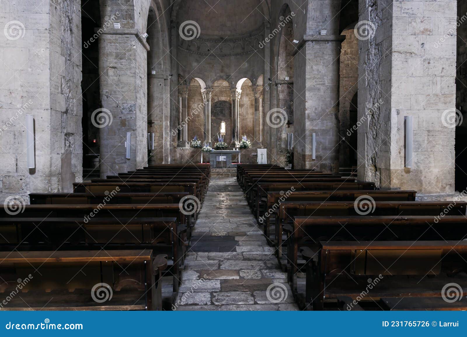 Old Church with the Altar in Front Stock Photo - Image of front ...
