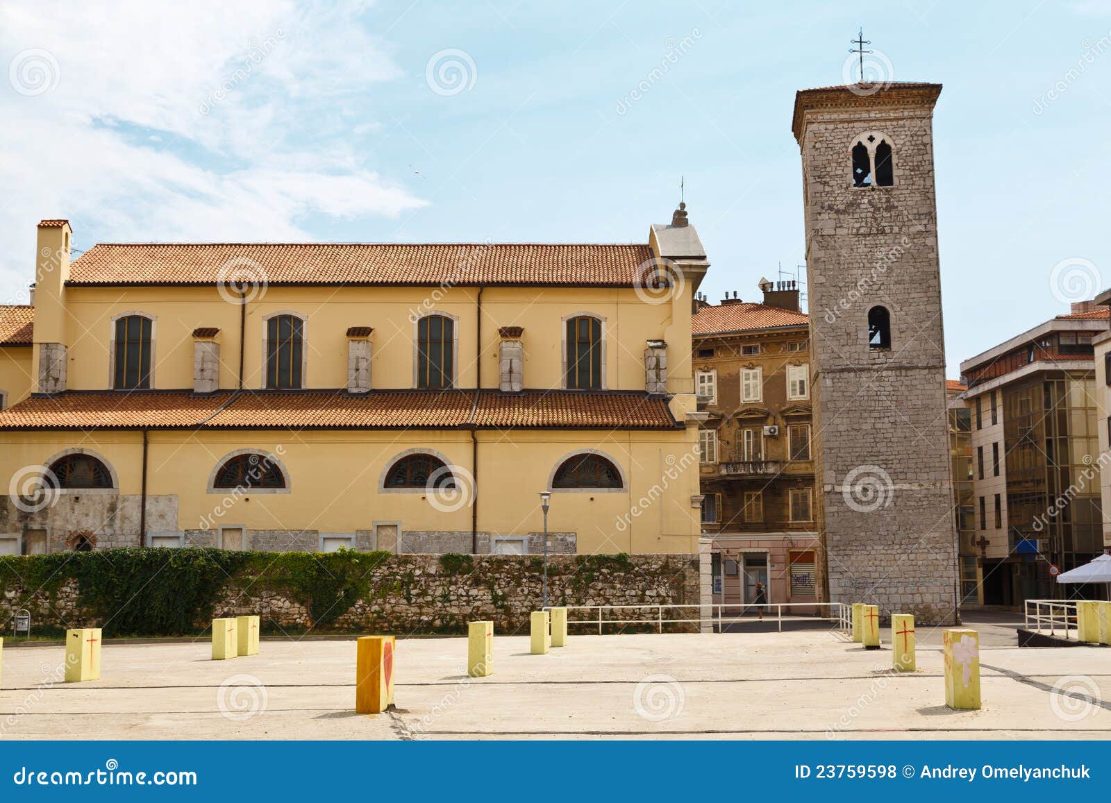 Old Church and Bell Tower in Rijeka Stock Photo - Image of bell ...