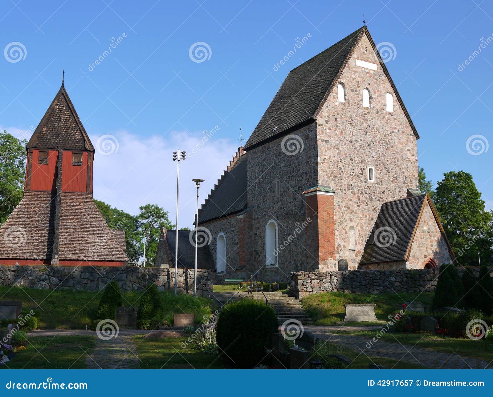 Old Church Built Ontop of Ancient Viking Temple Stock Image - Image of ...