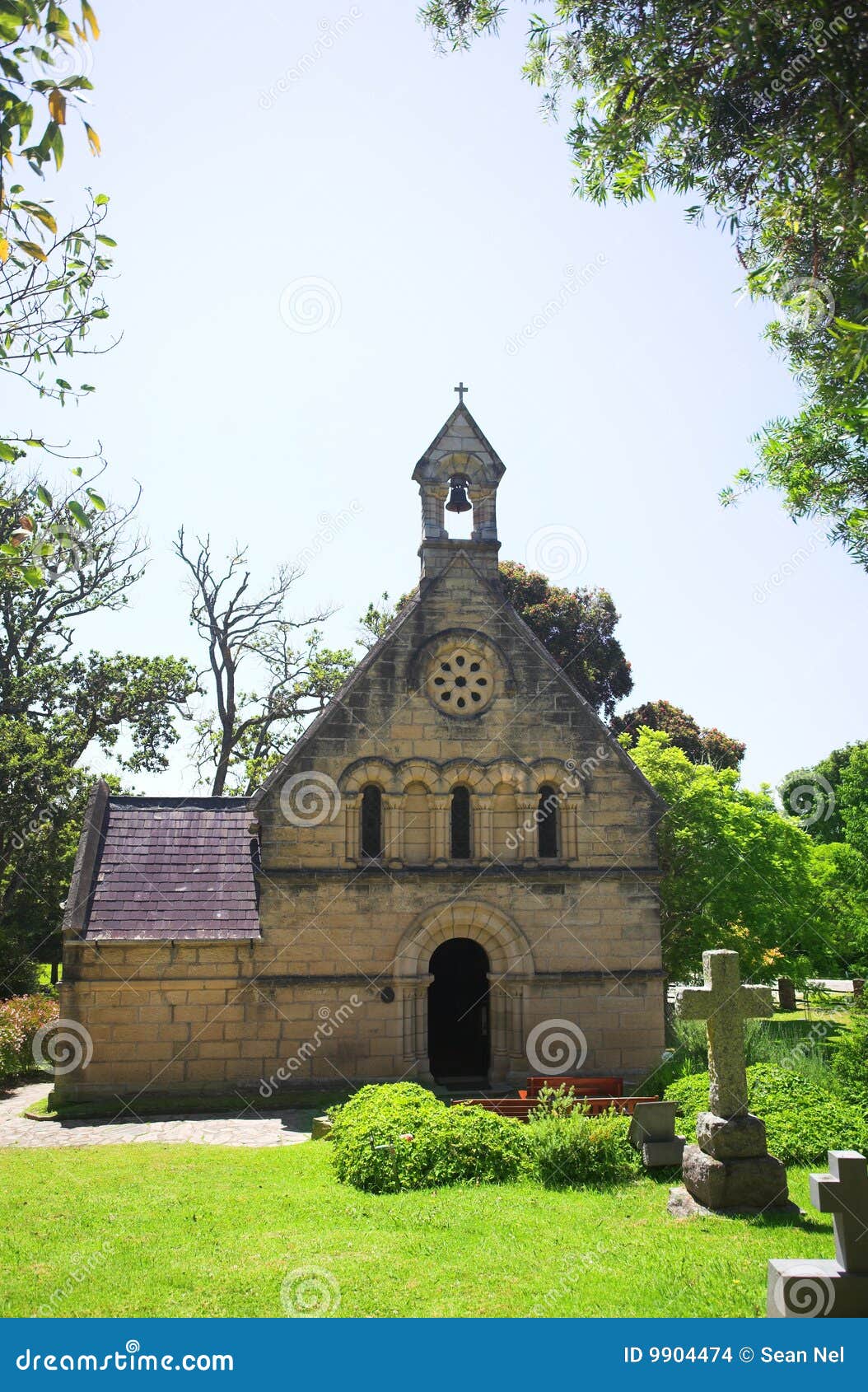 Old church with a cemetery stock photo. Image of entrance - 9904474