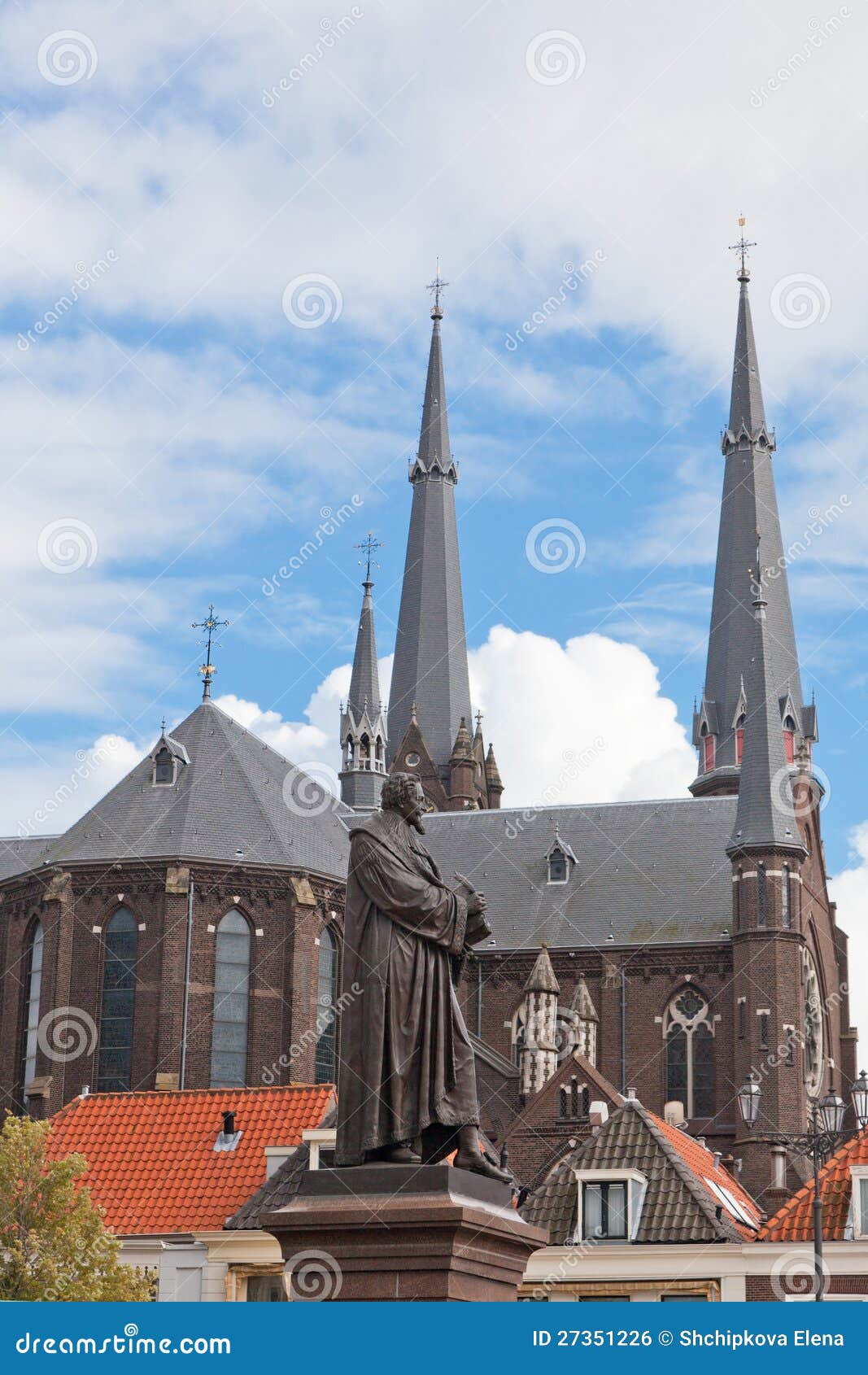 Old church in Delft stock photo. Image of city, delft - 27351226