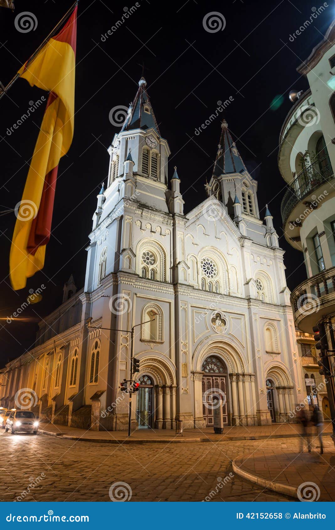 An Old Church in Downtown Cuenca, Ecuador Stock Photo - Image of south ...
