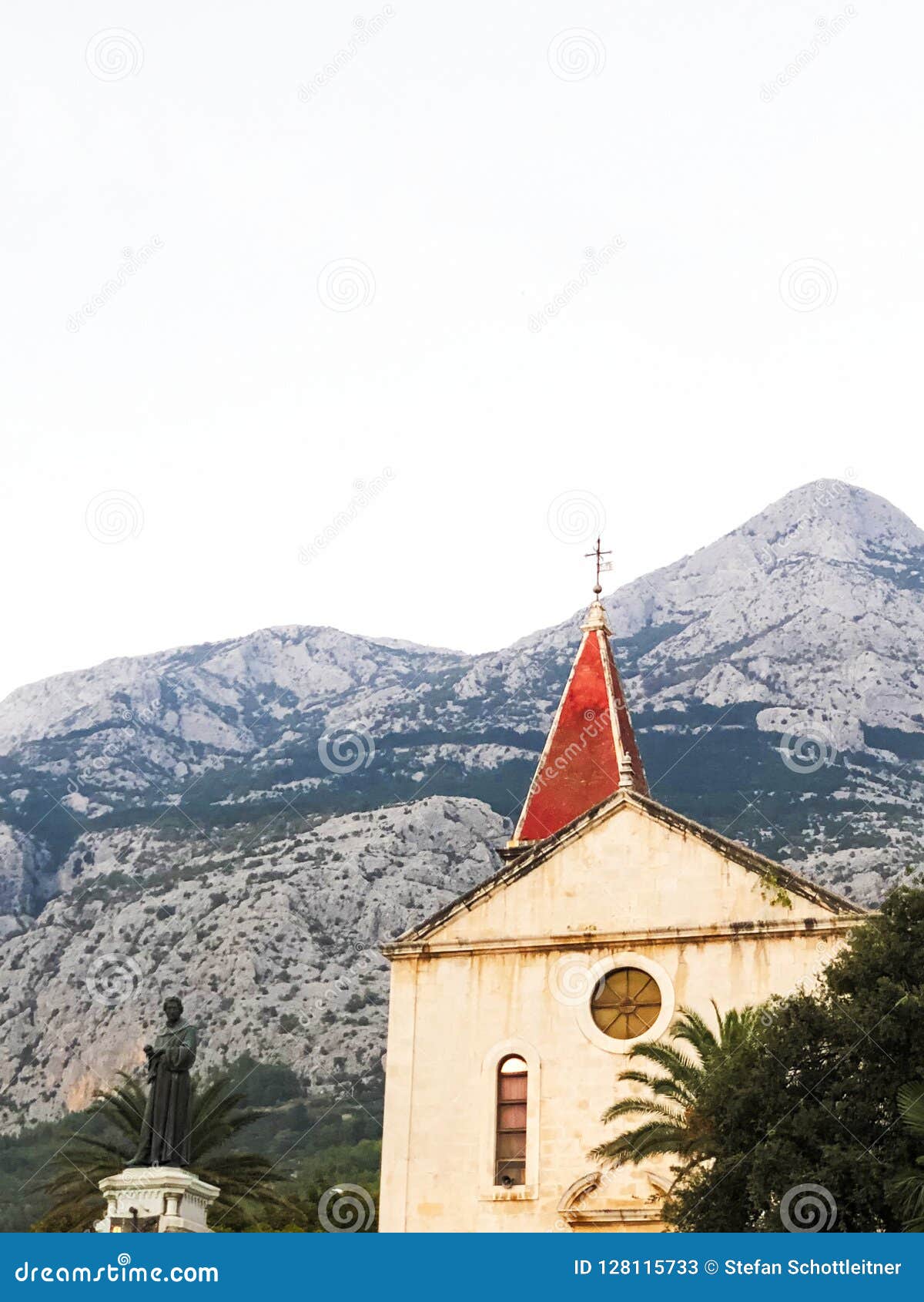 An Old Church in Front of the Mountains Stock Image - Image of bridger ...