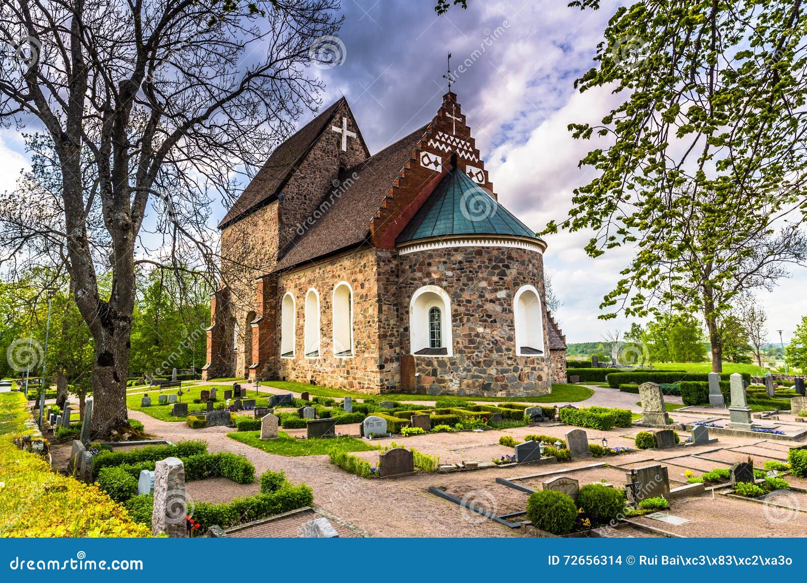 Old Church of Gamla Uppsala, Sweden Stock Photo - Image of sacred ...