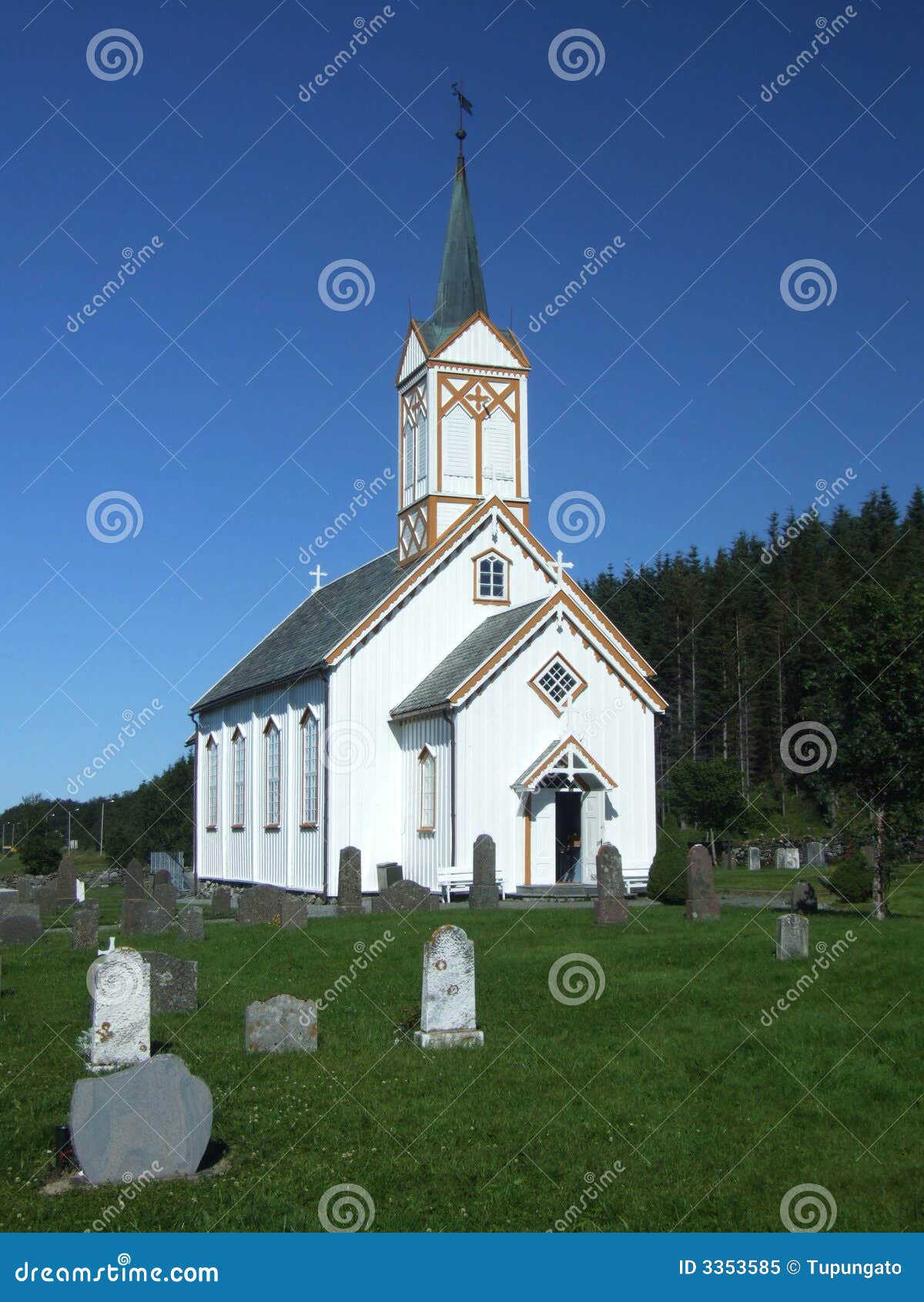 Old church and graveyard stock image. Image of village - 3353585