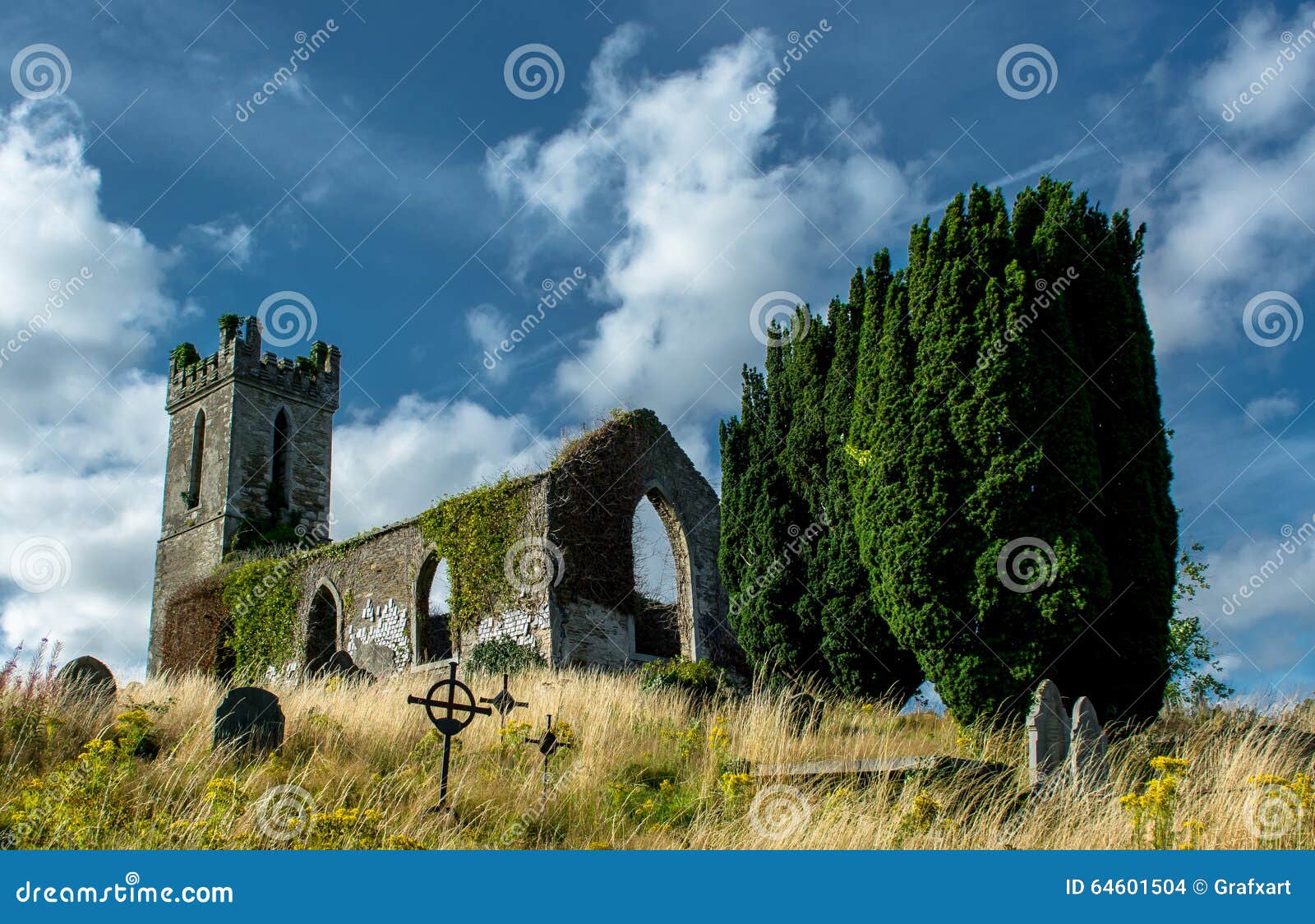 Old Church and Graveyard in Ireland Stock Photo - Image of nature, aged ...