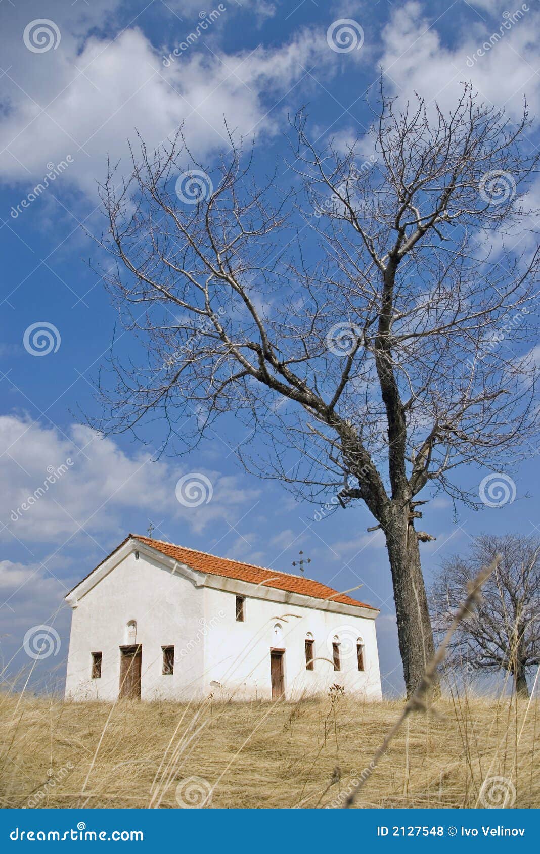 Old church on the Hill stock photo. Image of christ, clouds - 2127548
