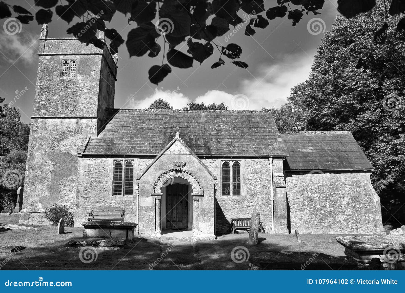Old Church, Holcombe, Somerset . Stock Photo - Image of white, holcombe ...