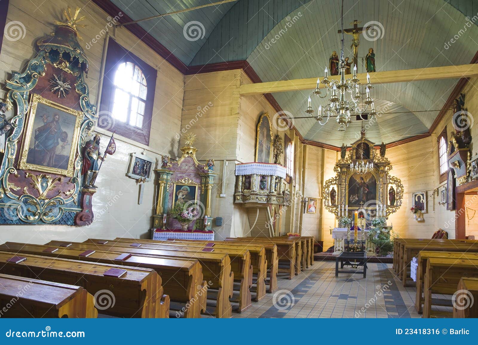 Old church interior stock photo. Image of church, history - 23418316