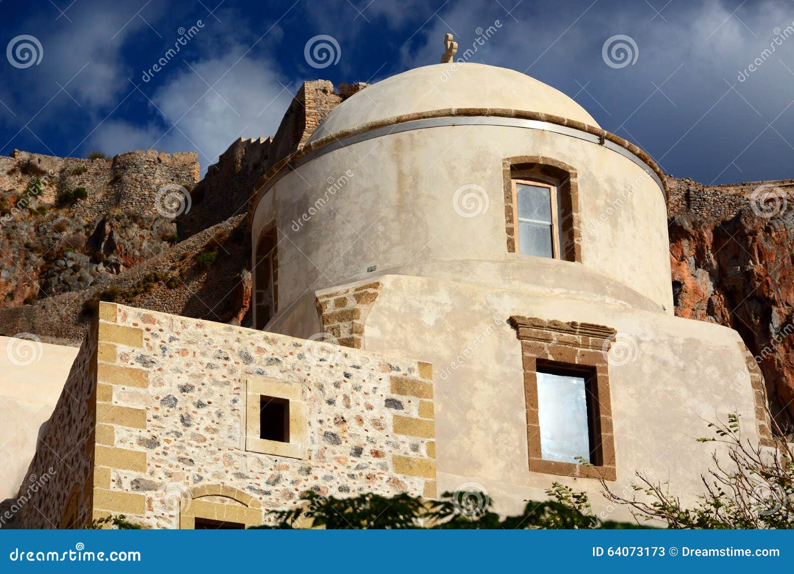 Old Church in Monemvasia, Greece Stock Image - Image of middle, greece ...