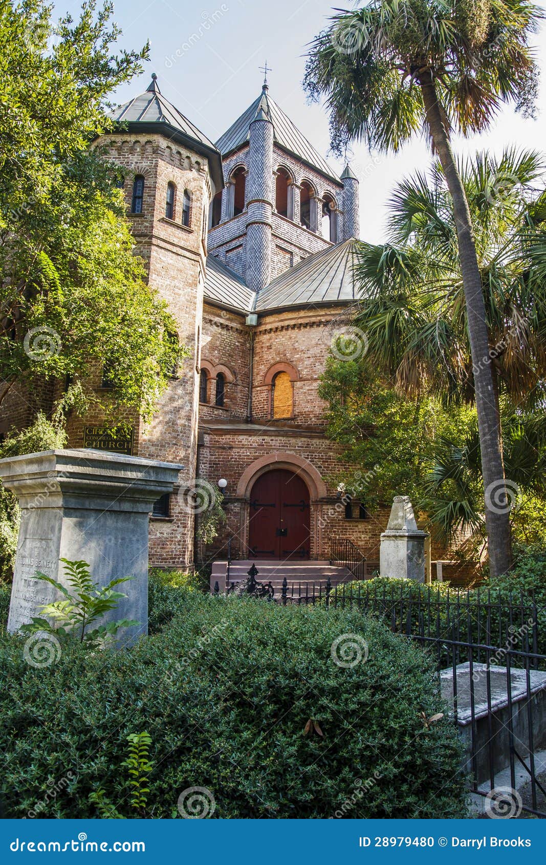 Old Church among Palm Trees Stock Photo - Image of church, steeple ...