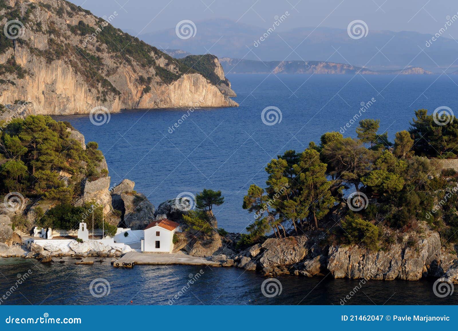 Old Church on Panagia Island in Parga Stock Image - Image of parga ...