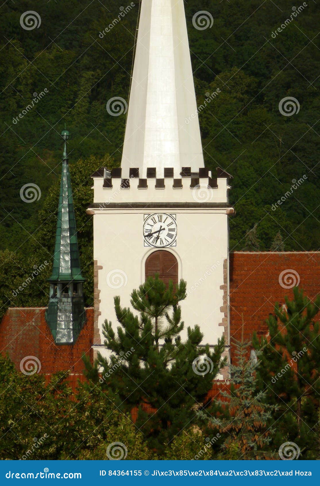 Old Church stock image. Image of rood, trees, tower, gothic - 84364155