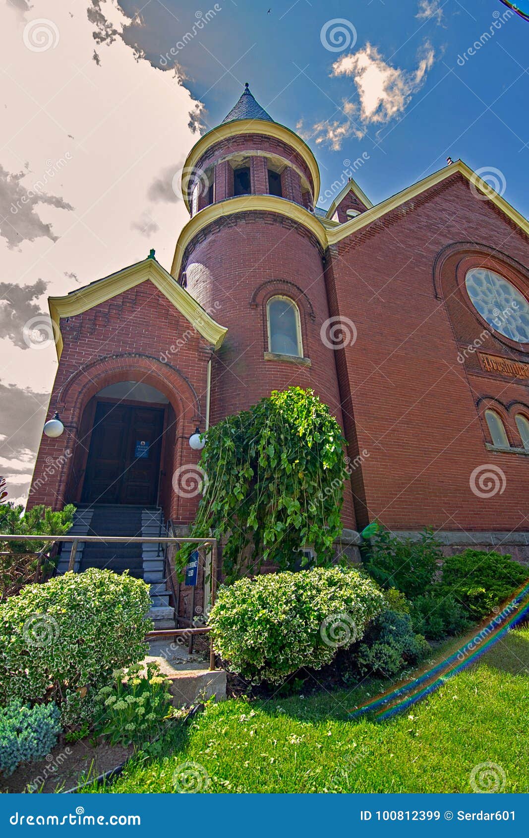 Church stock image. Image of balcony, stone, brick, stonewall - 100812399