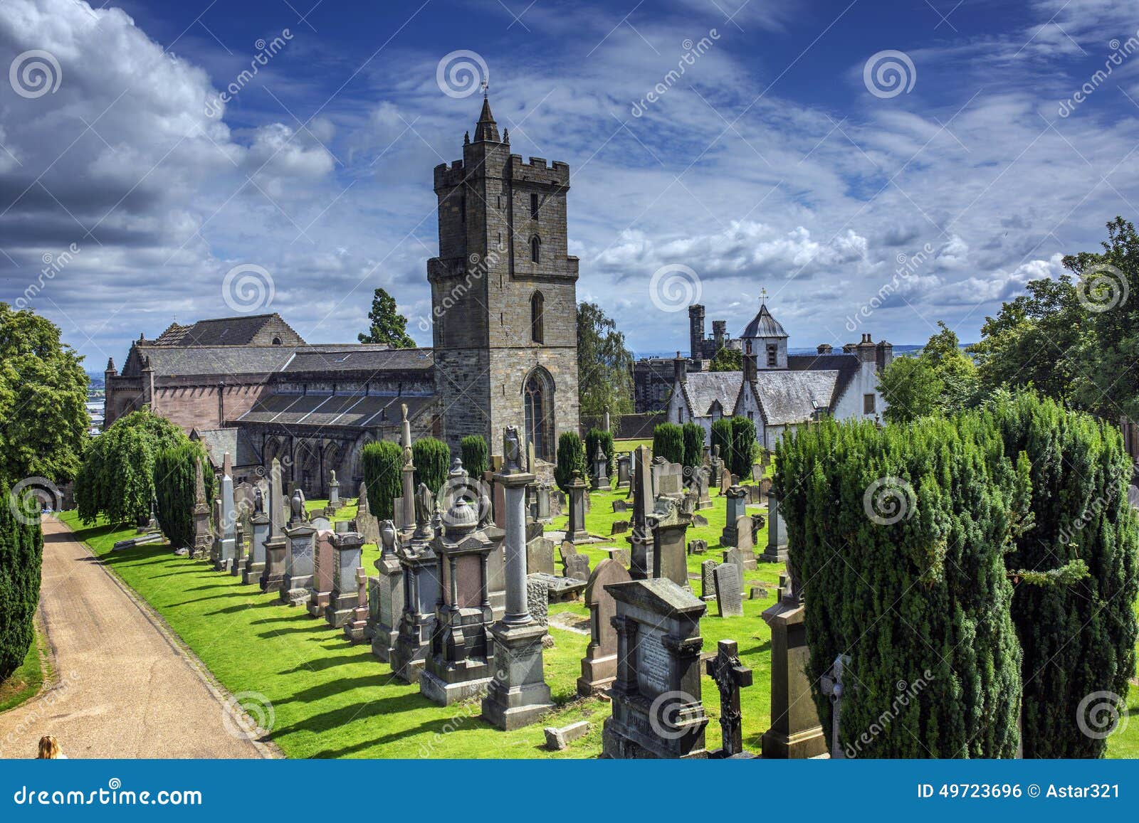 Old Church in Scottish Graveyard Stock Photo - Image of huge, housing ...