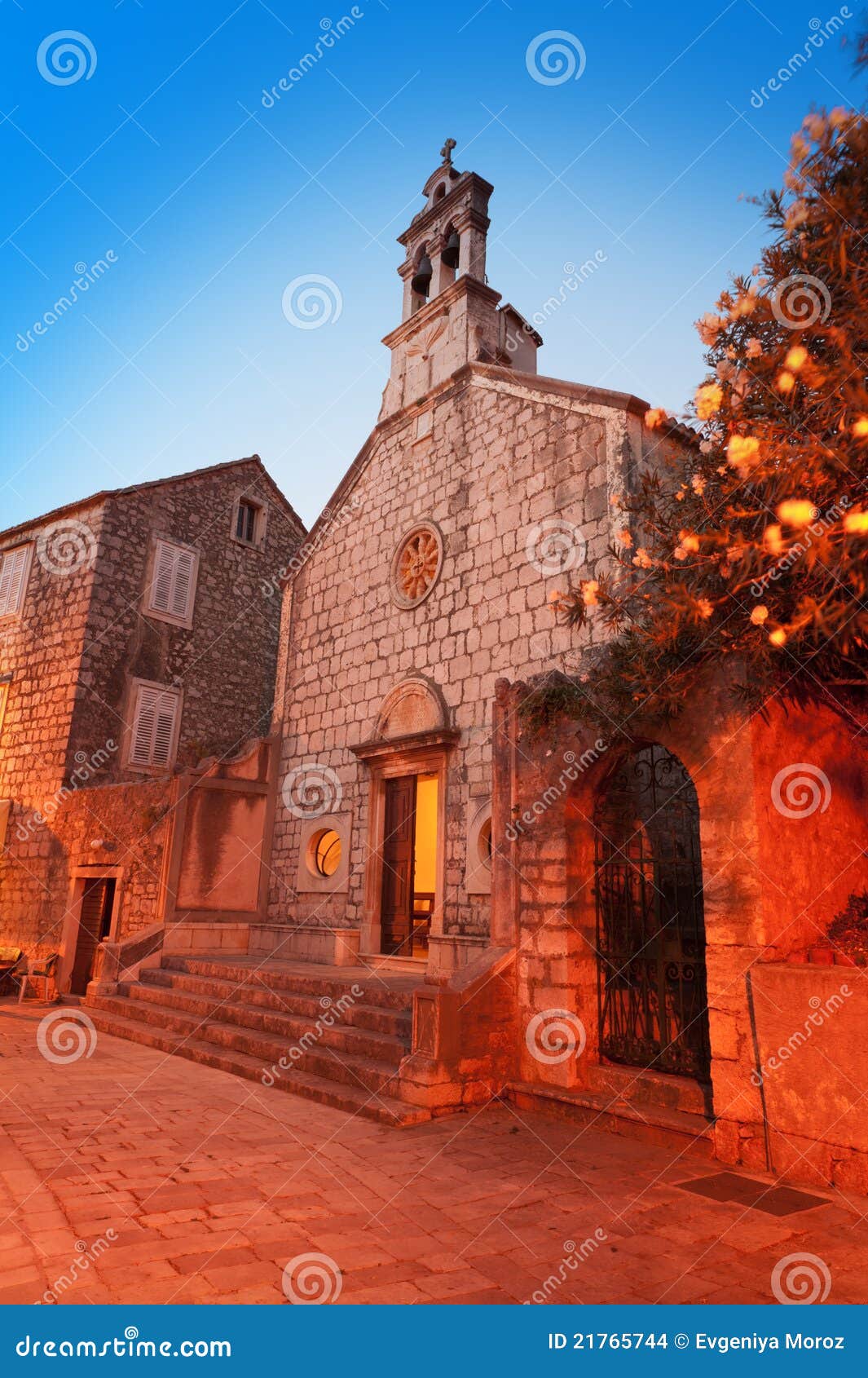 Old Church at Small Adriatic Town. Hvar Stock Photo - Image of croatia ...