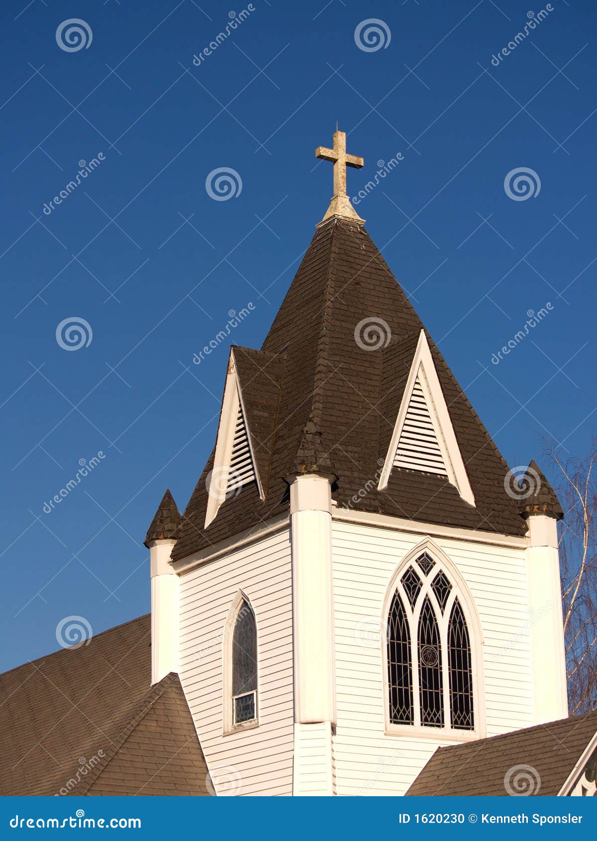 Old church steeple stock photo. Image of village, gable - 1620230