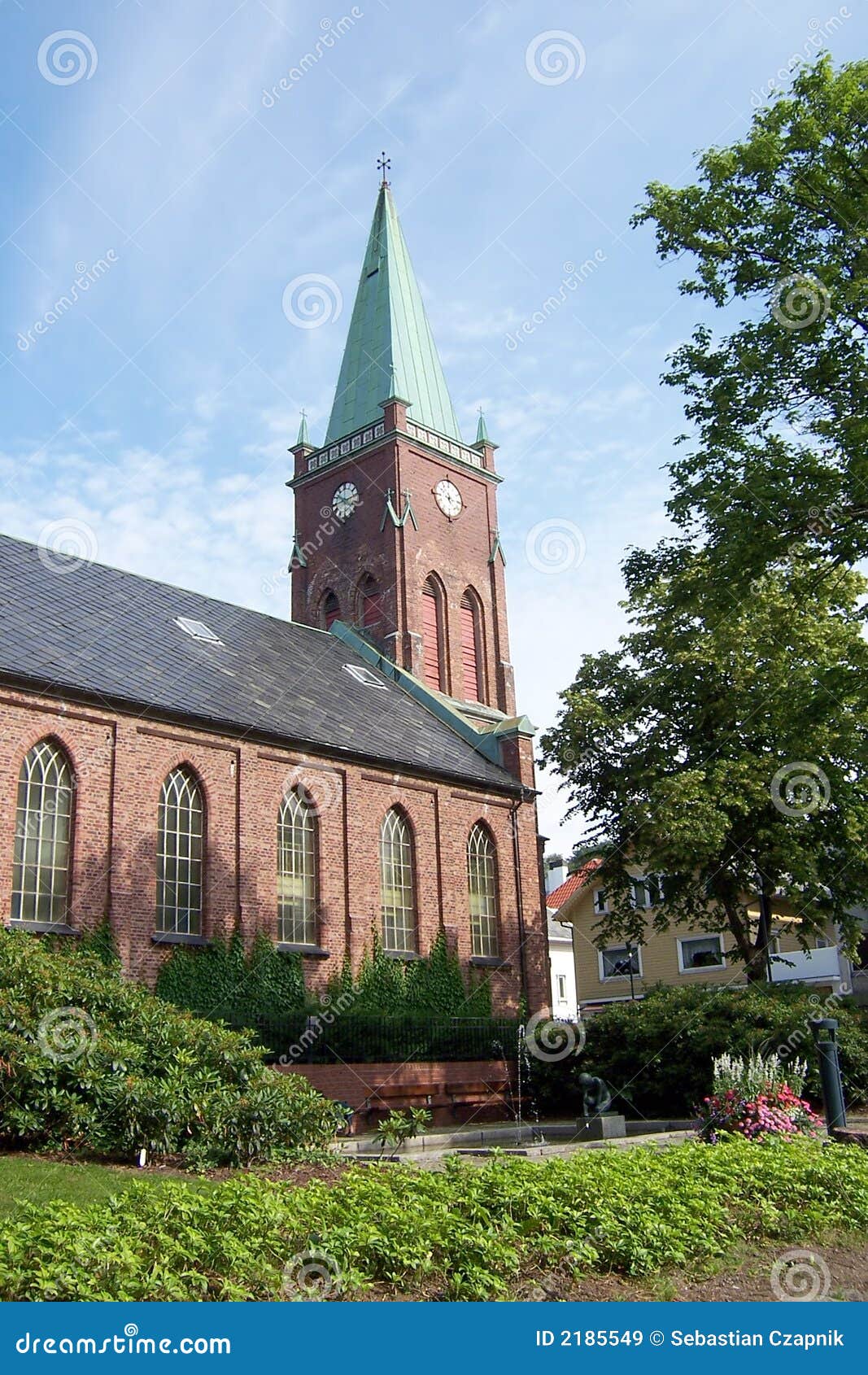 Old church with steeple stock image. Image of exterior - 2185549