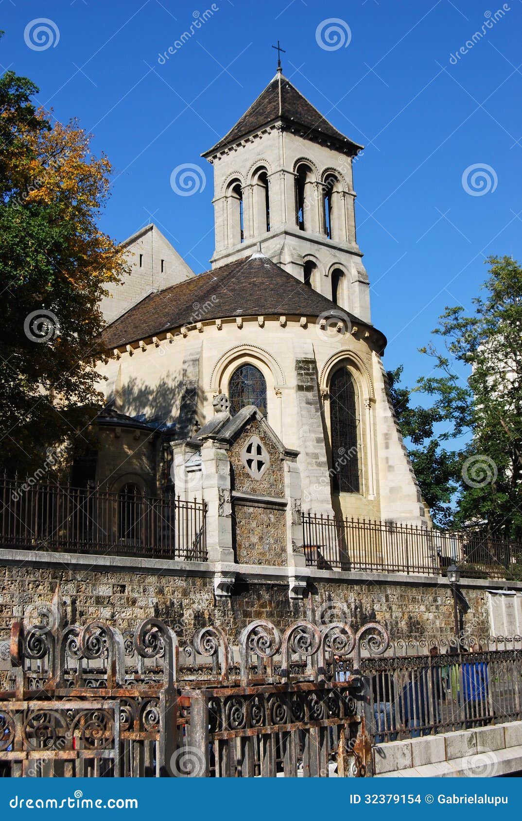 Old church stock photo. Image of eyesight, paris, famous - 32379154
