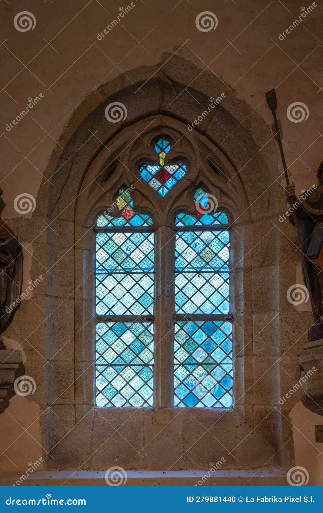 Old church window stock photo. Image of faouet, church - 279881440