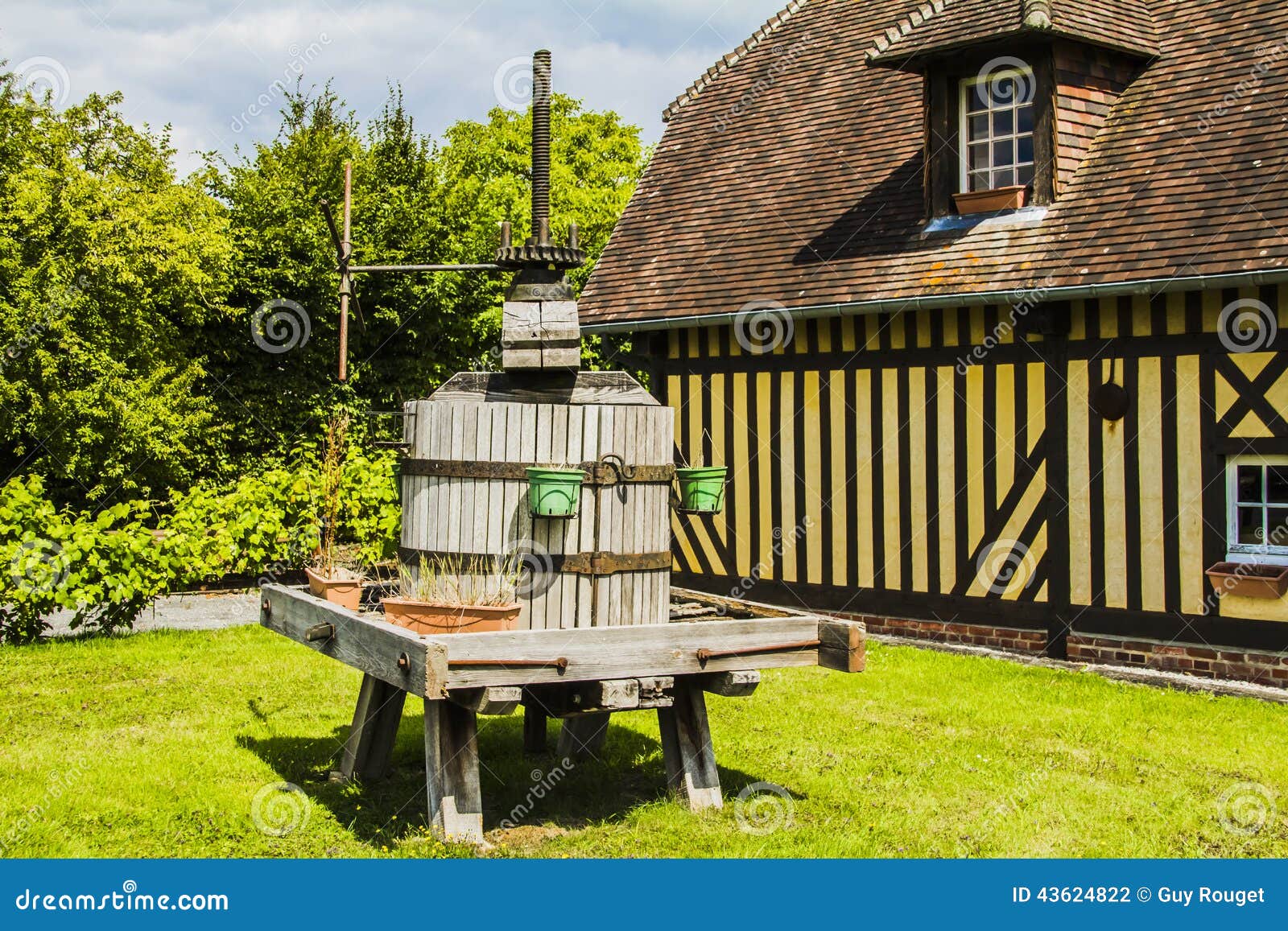 Old cider press stock photo. Image of norman, apples - 43624822