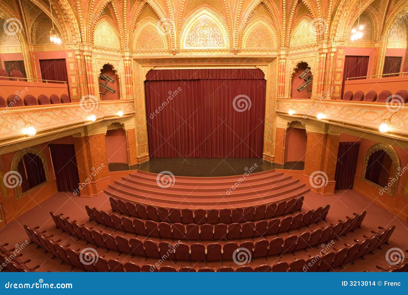 Old cinema interiors stock photo. Image of ornamental - 3213014