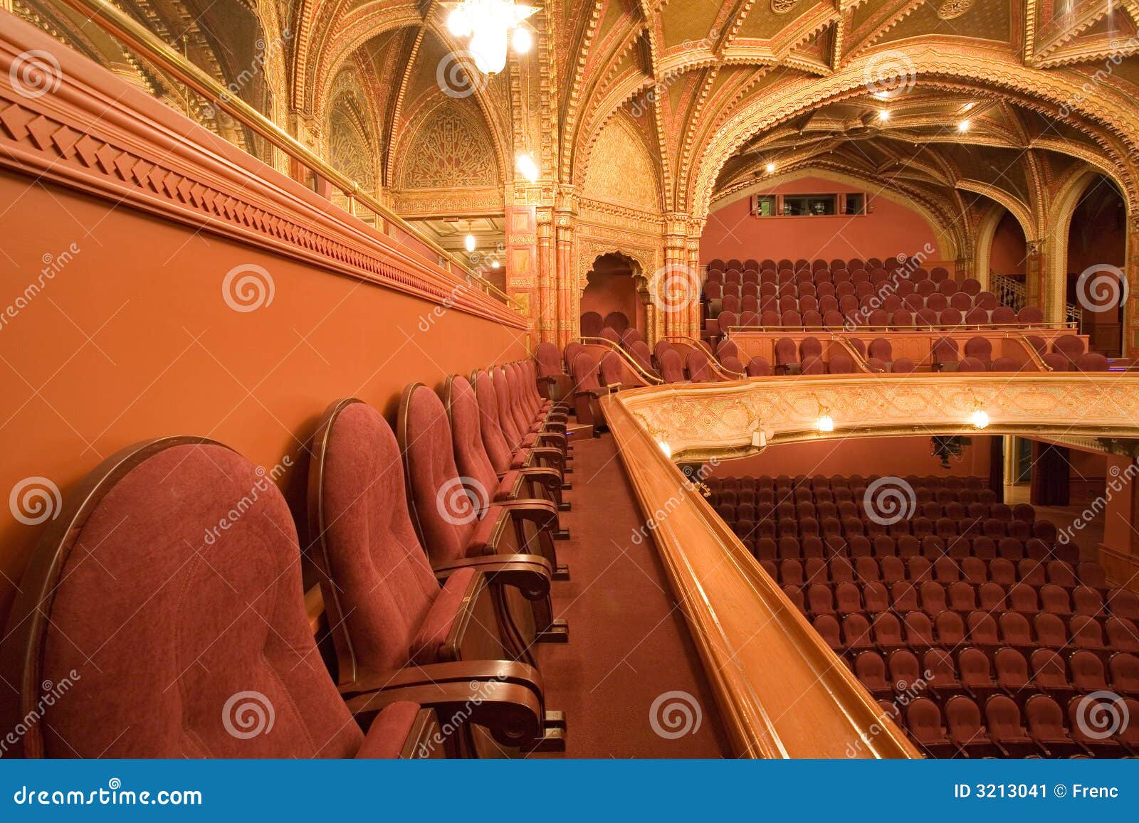 Old cinema interiors stock image. Image of decoration - 3213041