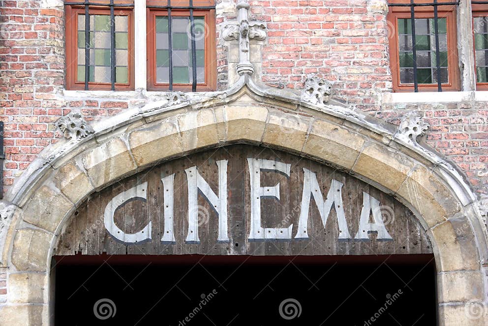 Old cinema sign stock photo. Image of standing, antique - 837544