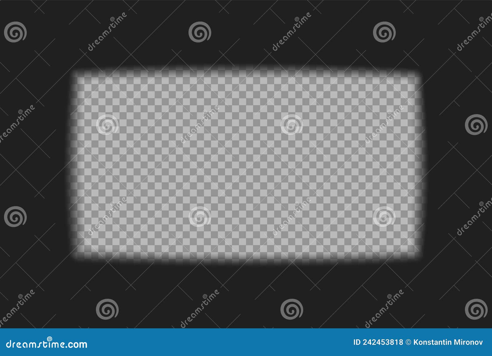 Old Cinematic Frame with Transparent Effect on Background Vector ...