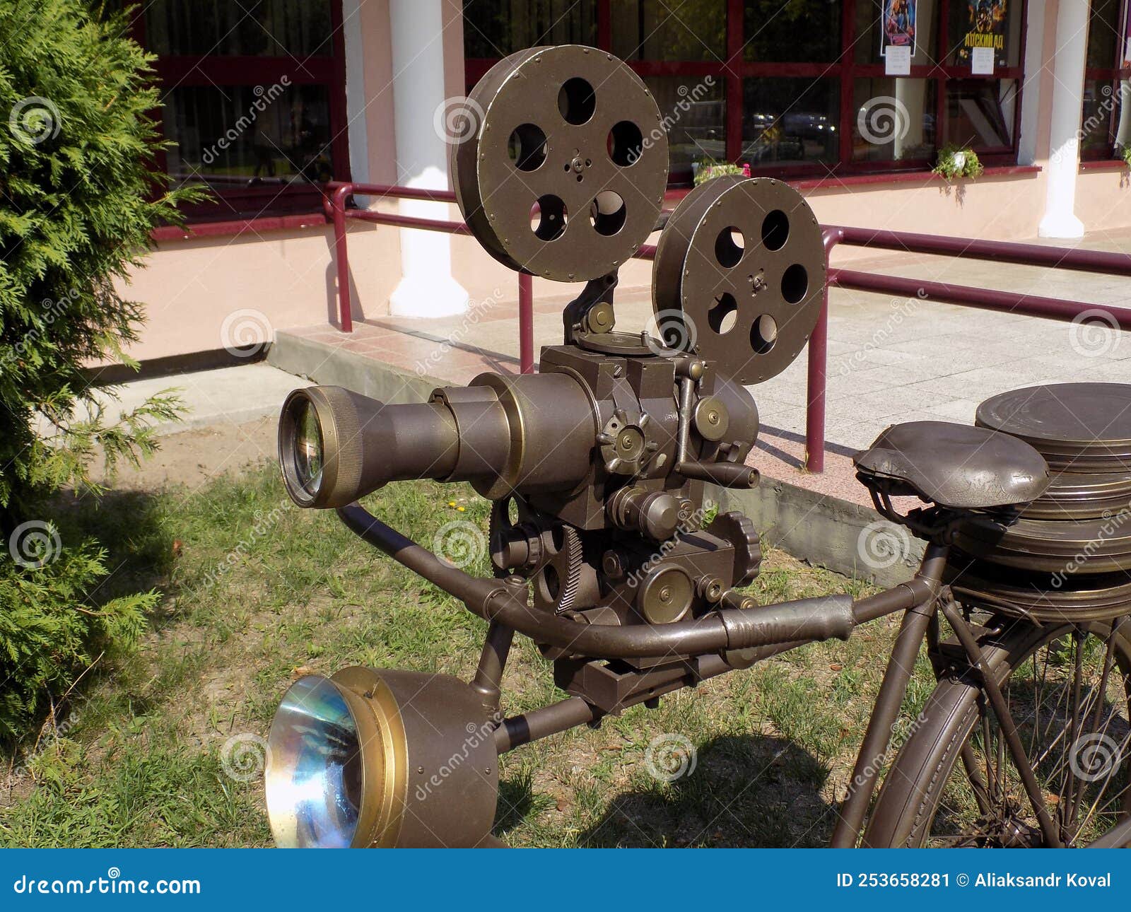Old Cinematography Bicycle for Wartime Correspondents Stock Image ...