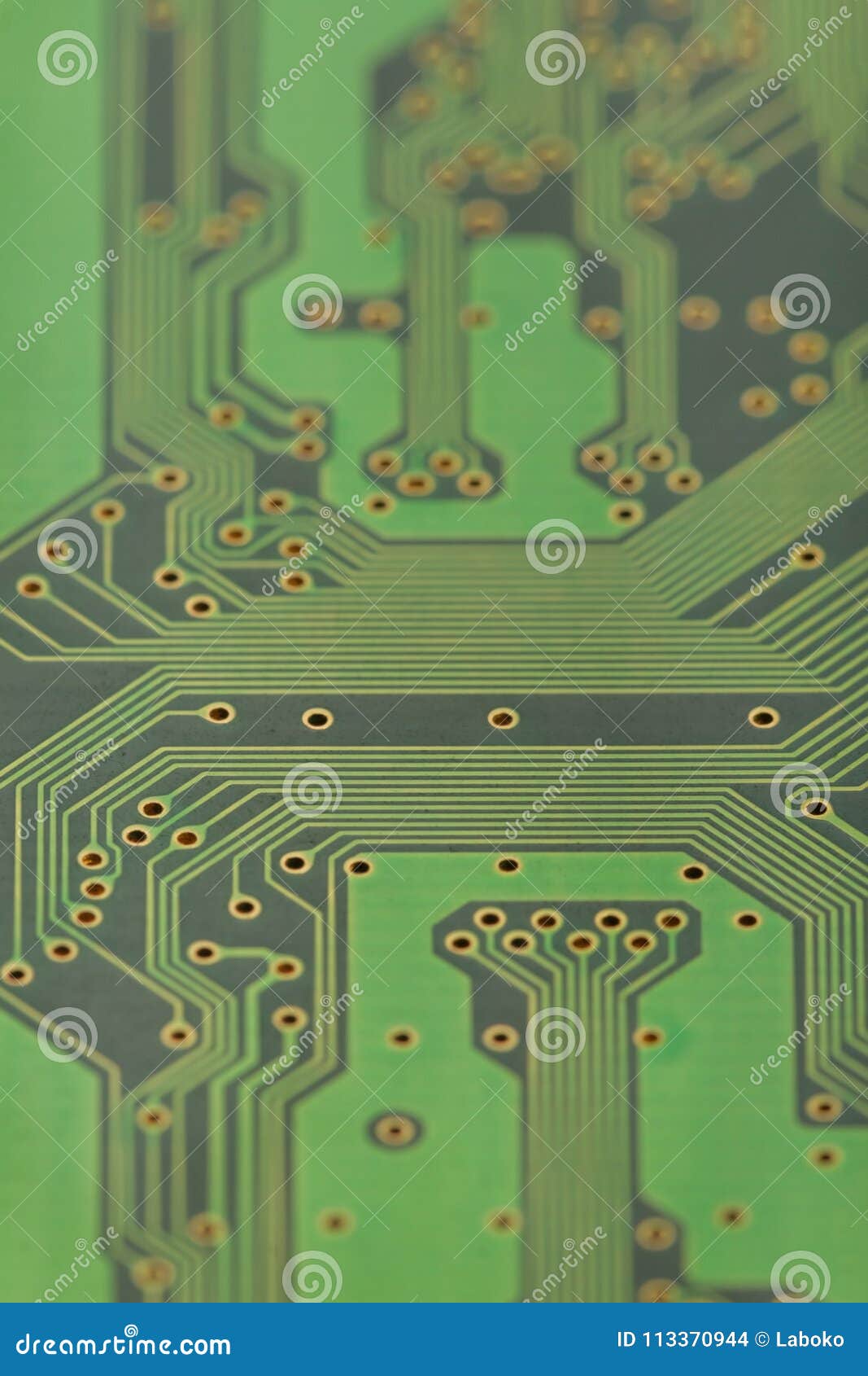 The Old Circuit Board, Shown in Close-up Stock Photo - Image of layout ...