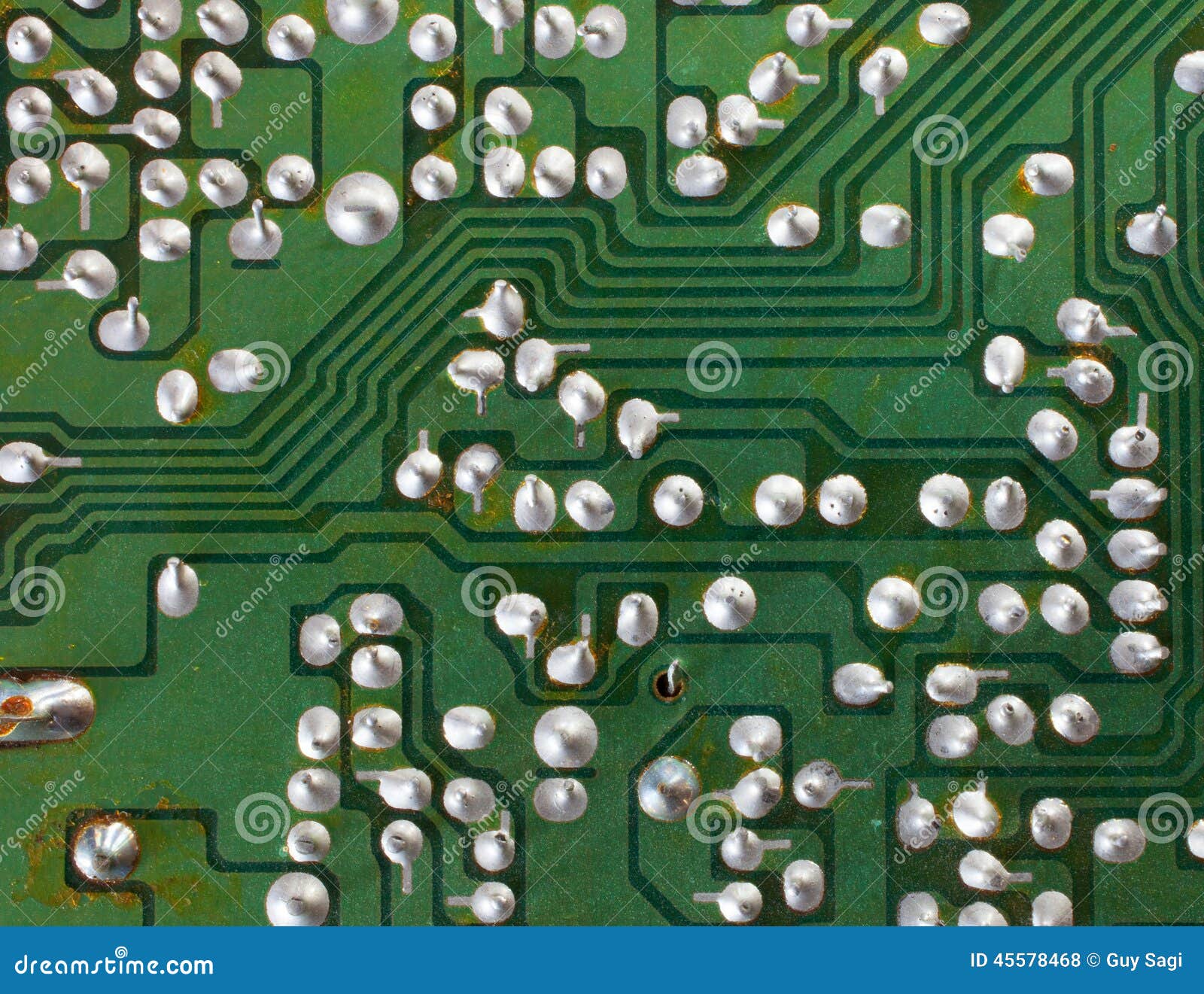 Old circuit board stock photo. Image of electronic, silver - 45578468
