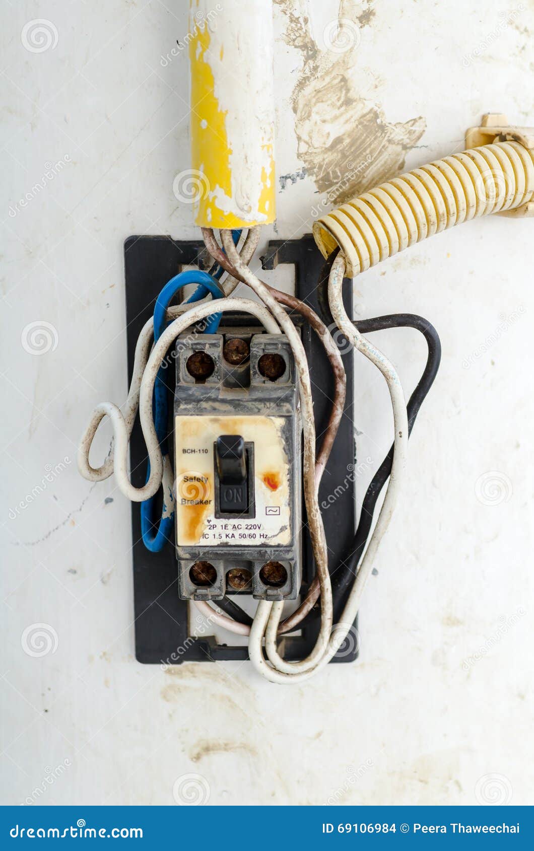 Old circuit breaker stock photo. Image of electric, energy - 69106984