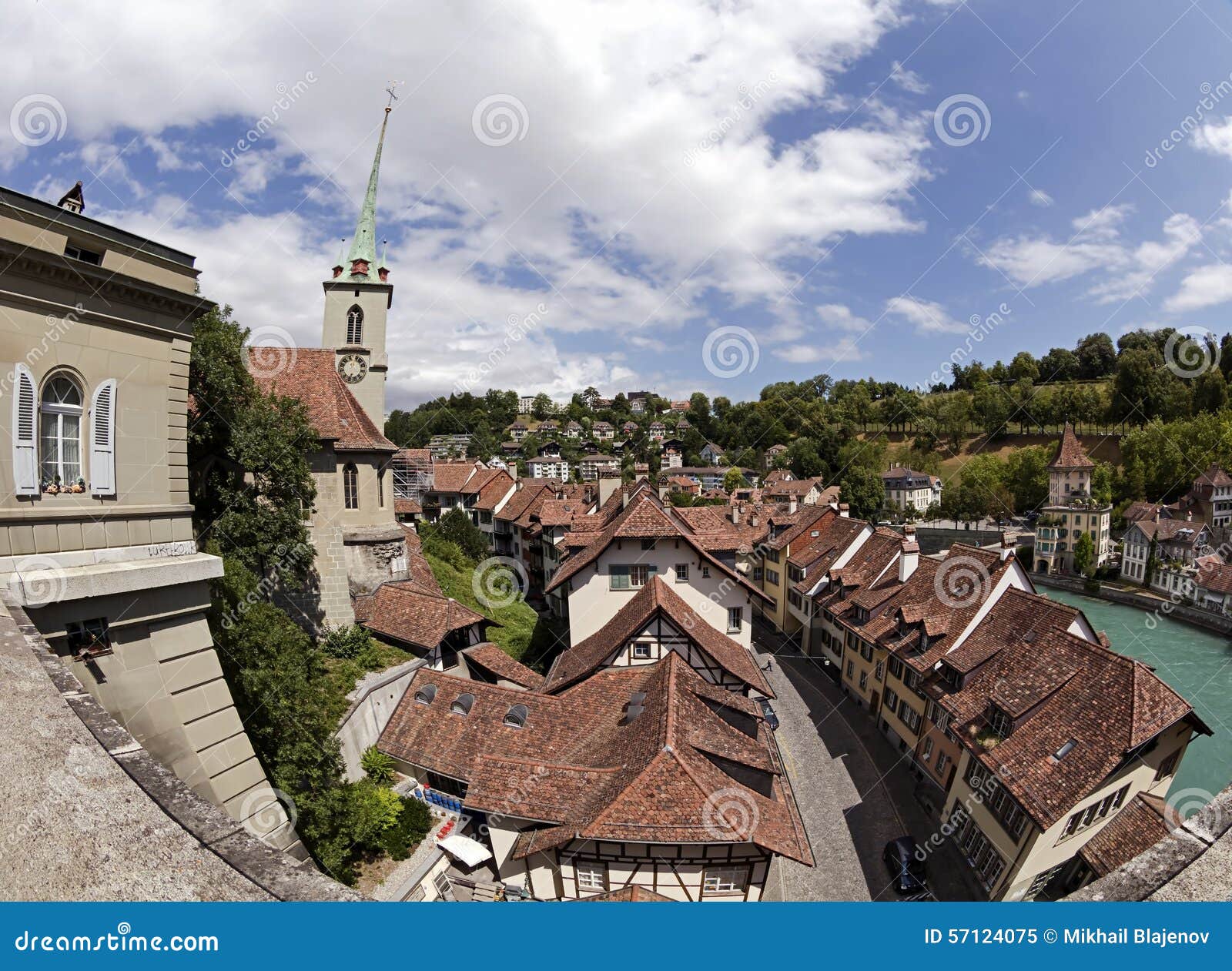 Old city of Bern 3 stock image. Image of bern, nice, fisheye - 57124075