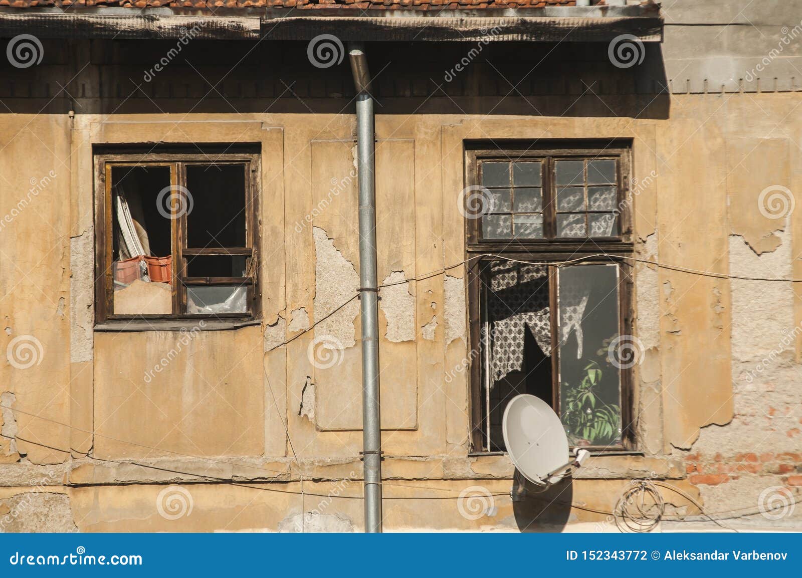 Old City Buildings Backside Stock Photo - Image of building, facade ...