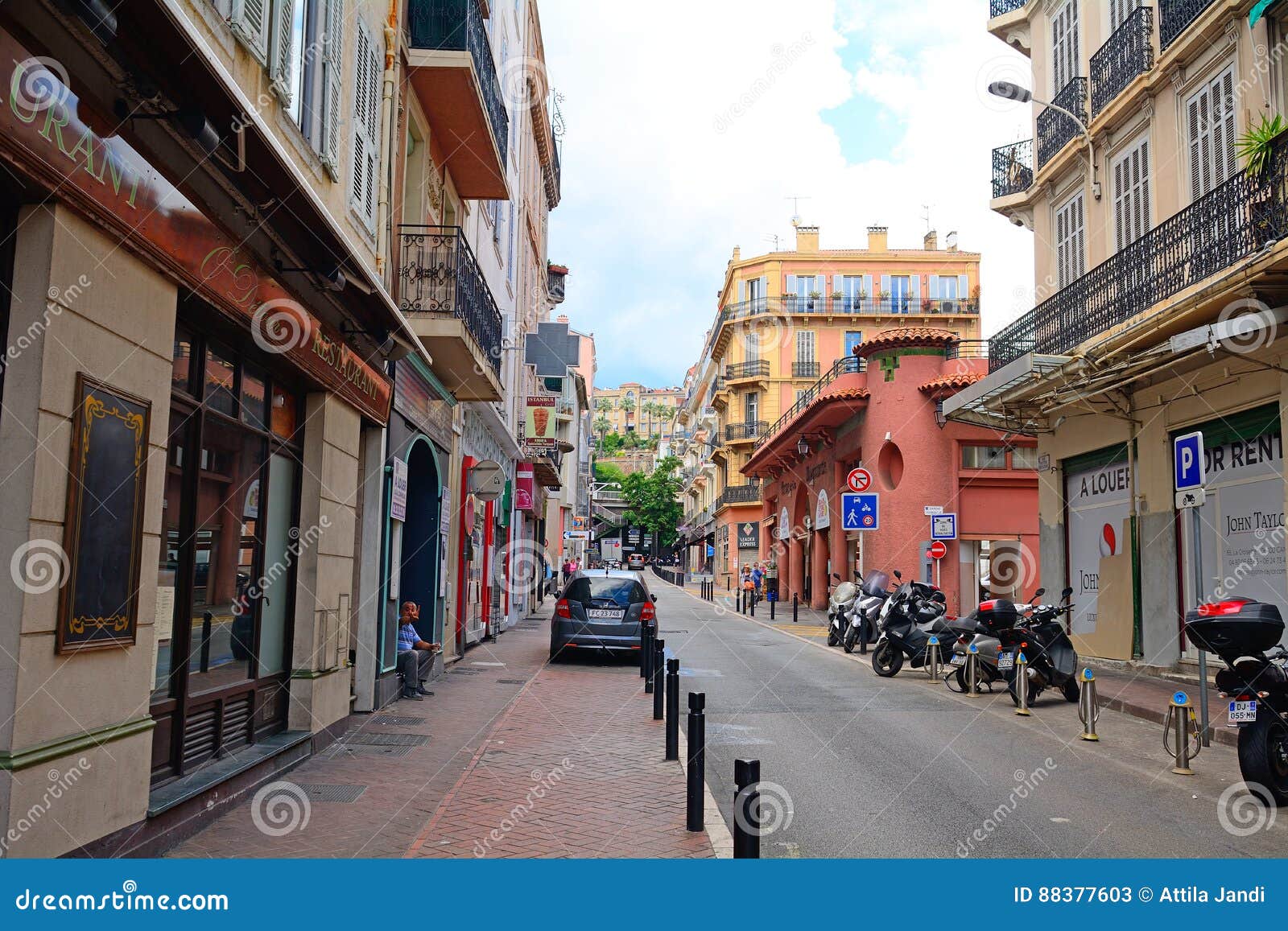 Old city, Cannes, France editorial stock photo. Image of french - 88377603