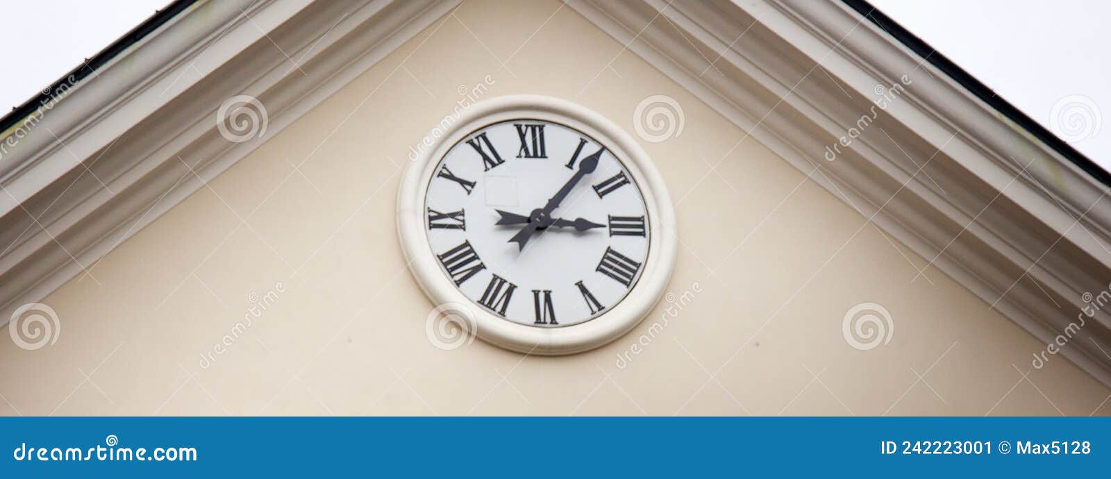 The Old City Clock on the Building Stock Image - Image of building ...