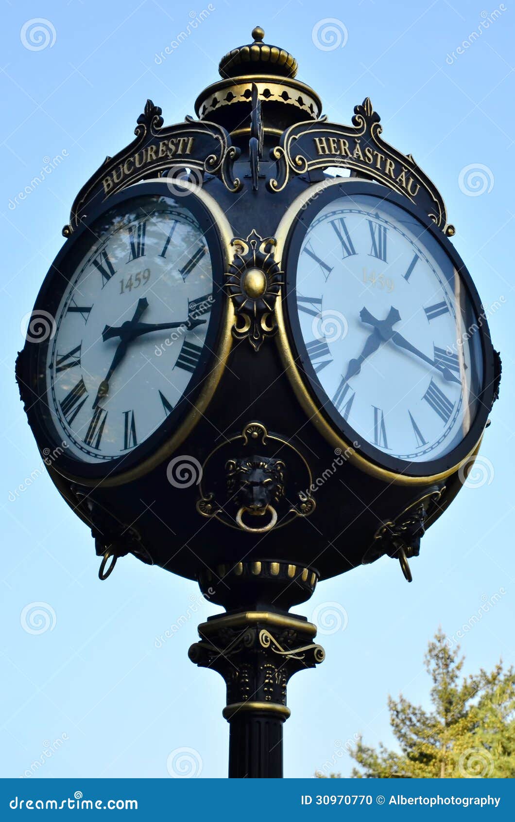Old city clock stock photo. Image of event, bucharest - 30970770